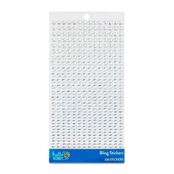 Hello Hobby Clear Gem Bling Stickers, 336 Count Sparkle Shine ...