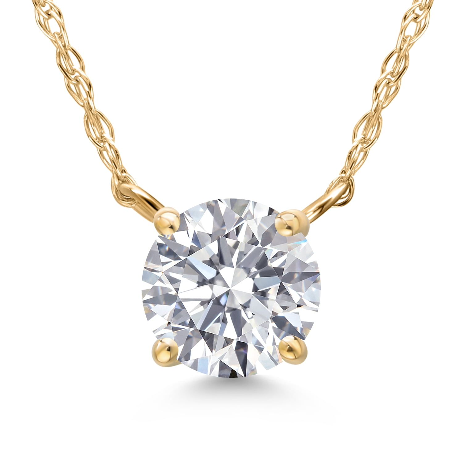 Gem Stone King 1.00 Ct IGI Certified Lab Grown Diamond Pendant Necklace ...