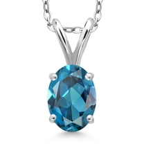 Gem Stone King 925 Sterling Silver Red Created Ruby 3-Stone Pendant ...