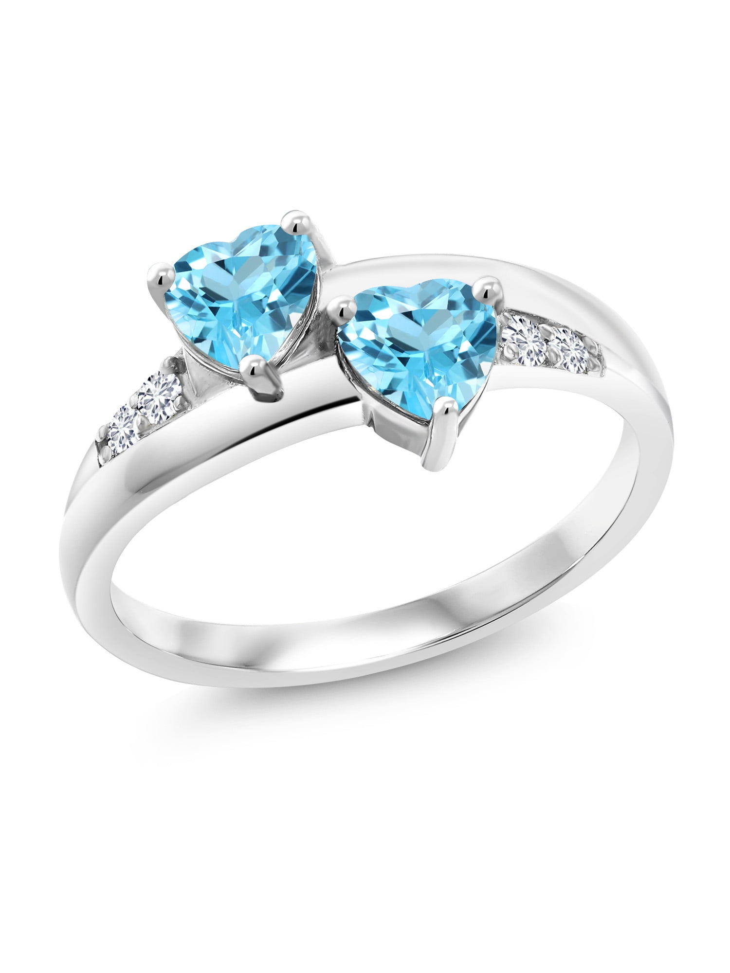 Gem Stone King 1.20 Ct Heart Shape Swiss Blue Topaz 925 Sterling Silver ... Gem Stone King 1.20 Ct Heart Shape Swiss Blue Topaz 925 Sterling Silver ...