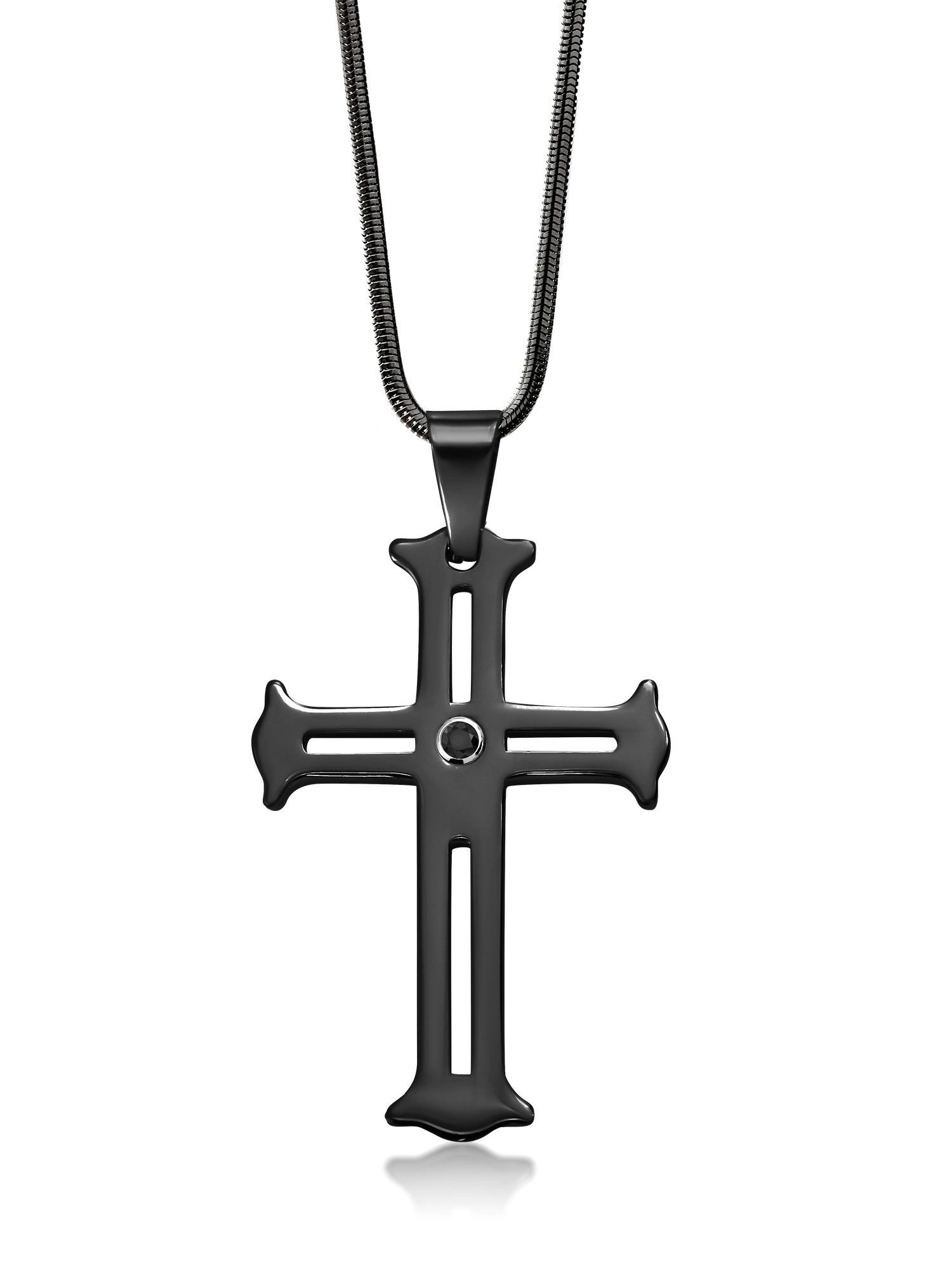 Gem Stone King 2 inch Scratch-Proof Tungsten Carbide Cutout Cross ...
