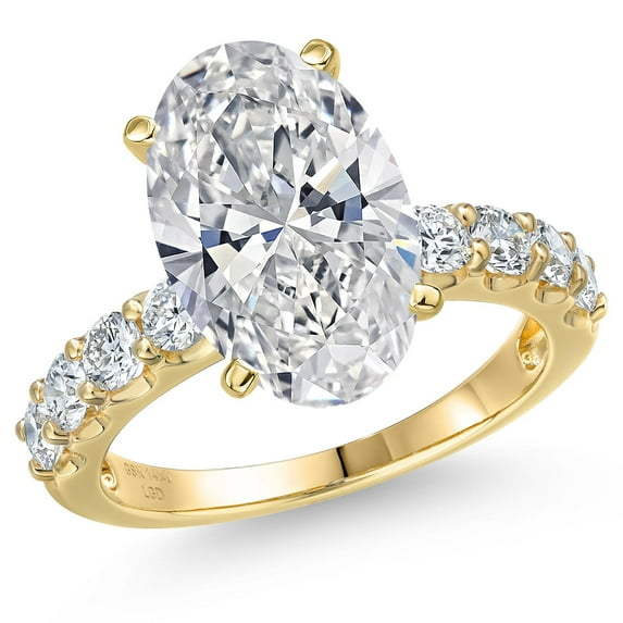 Gem Stone King 5.88 Cttw IGI Certified Lab Grown Diamond in 14K Yellow ...