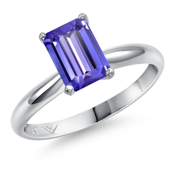 Gem Stone King 900 Platinum Blue Tanzanite Engagement Ring for Women ...