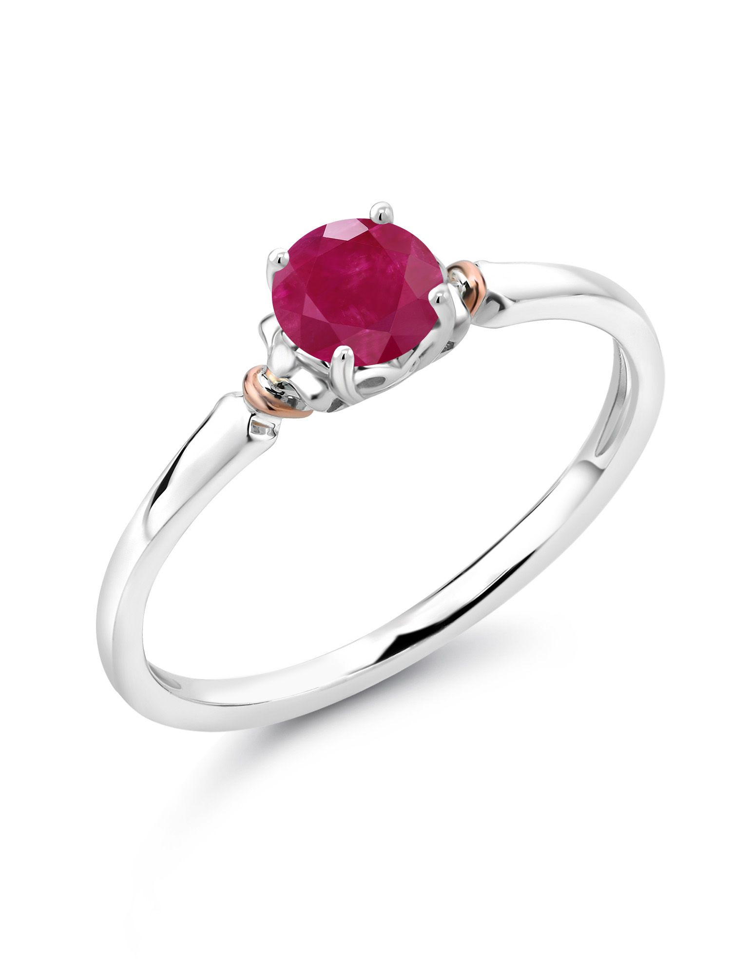 1 Carat Ruby Solitaire Gemstone Engagement Ring in Rose Gold - Walmart.com