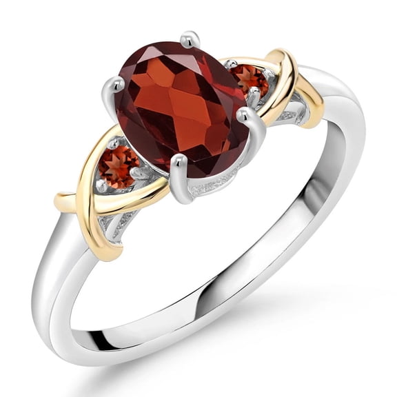 Gem Stone King 18K Yellow Gold Plated Silver Set with Moissanite ...