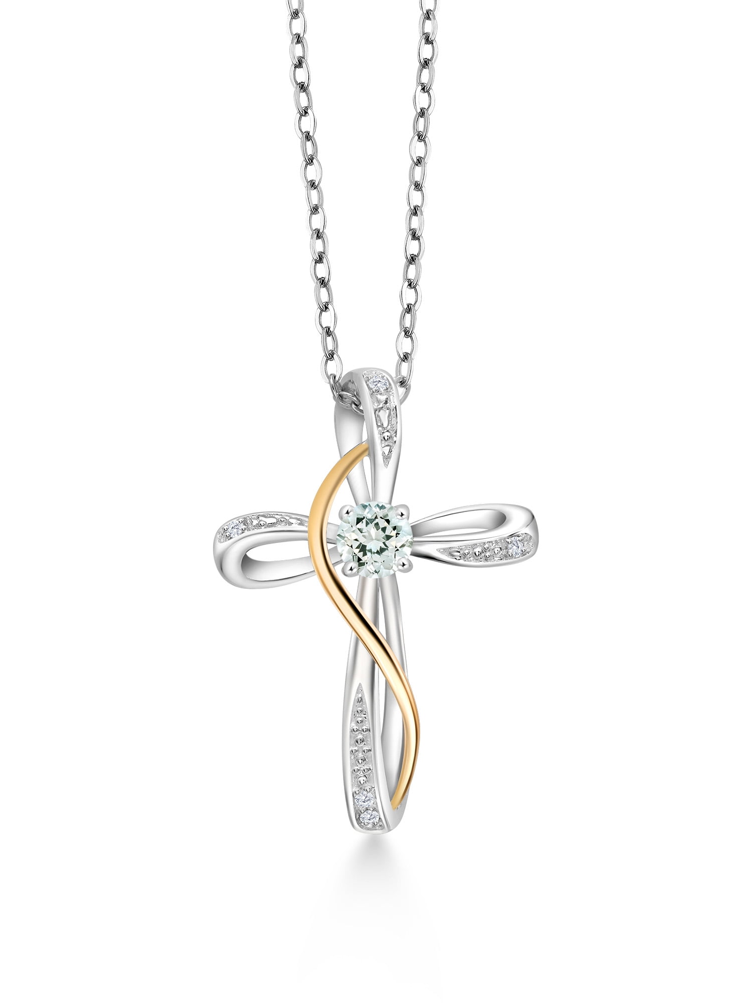 Free Shipping! Gem Stone King 925 Sterling Silver and 10K Yellow Gold ...