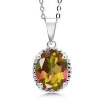 Gem Stone King 925 Sterling Silver Purple Amethyst and White Topaz ...