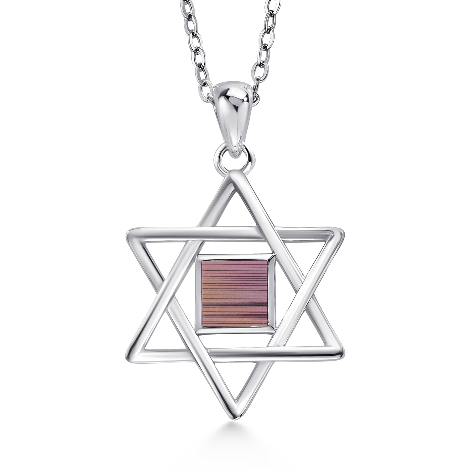 Gem Stone King 925 Sterling Silver Star of David Jerusalem Nano Old ...