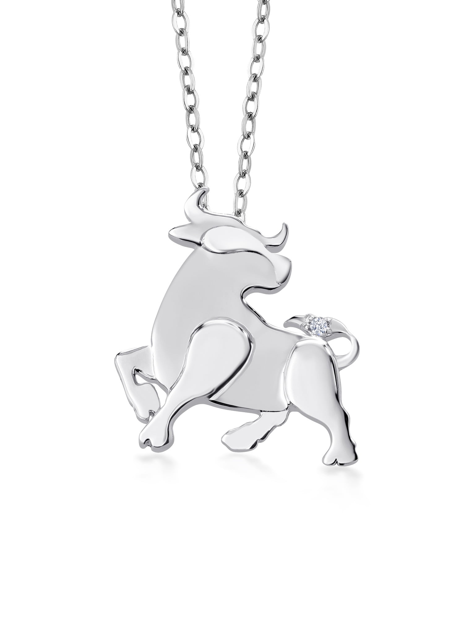 Gem Stone King 925 Sterling Silver White Zirconia Chinese Zodiac New ...