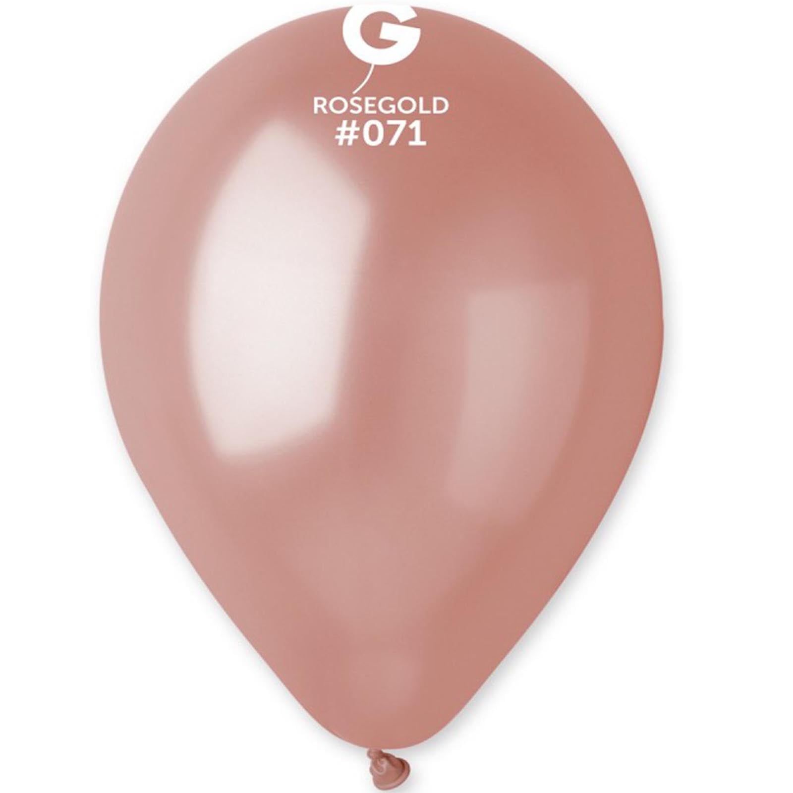 Gemar - 12 Rose Gold Metallic Latex Balloons #071 (50pcs) - Walmart.com