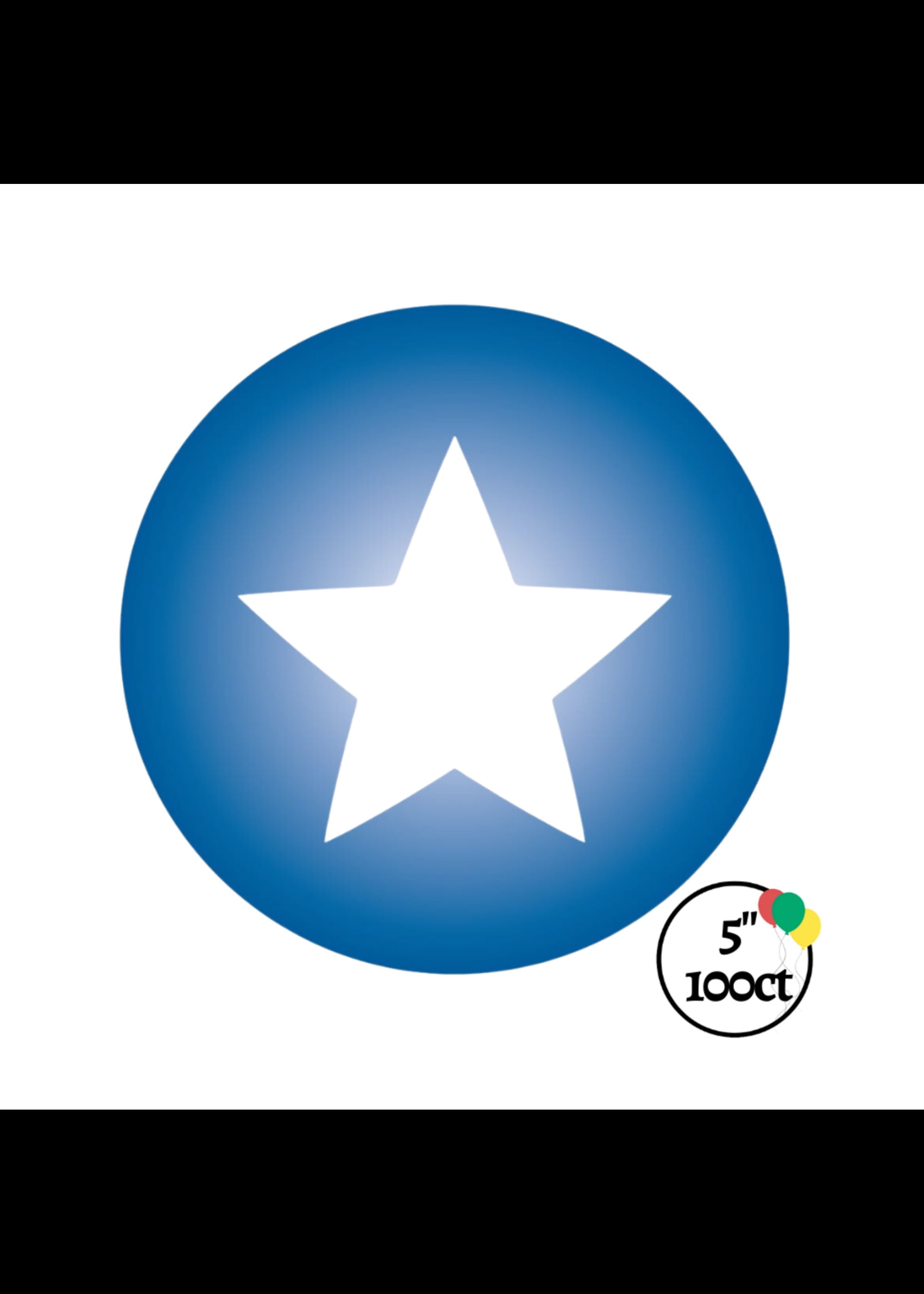 Gemar 5" Blue Balloons with Star 100 ct - Walmart.com