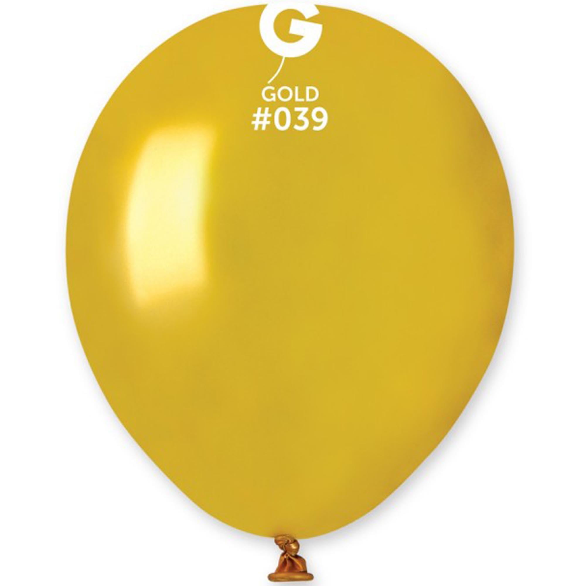 Gemar - 5 Metallic Gold Latex Balloons #039 (100pcs) - Walmart.com