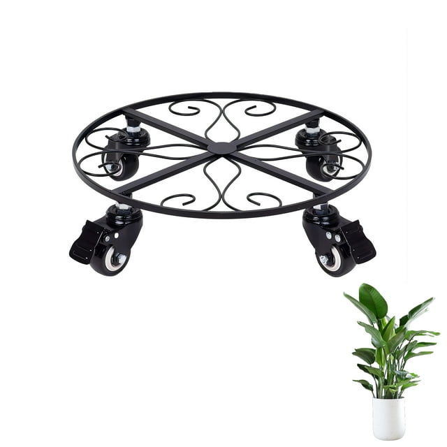 Gemdeck 12" Heavy Duty Plant Stand Caddy with Wheels, Indoor/Outdoor ...