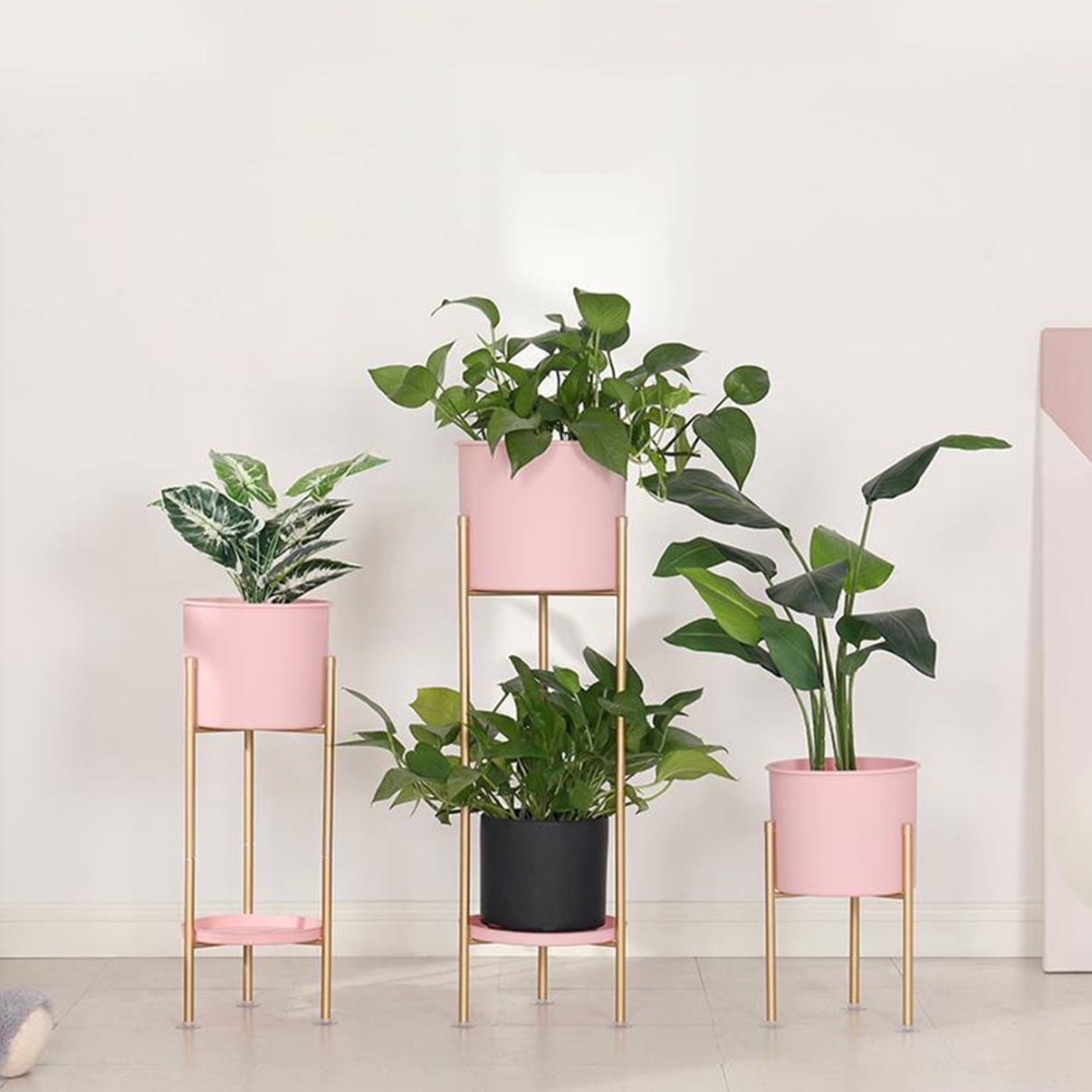 Gemdeck 2-Tier Plant Stands Indoor Flower Pot Rack Holder with Tray, M ...