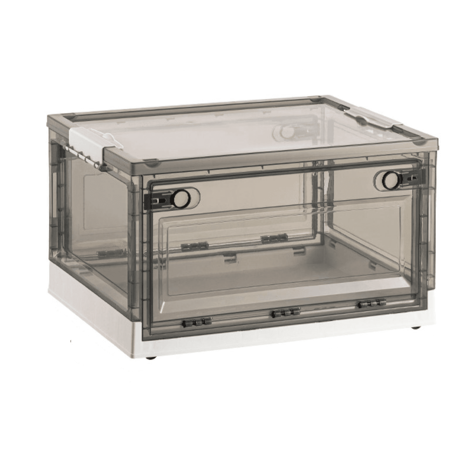 Gemdeck Strong Big Tough Plastic 56L Foldable Storage Box with Lids ...