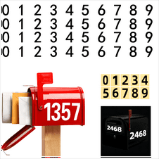 Reflective Numbers Stickers