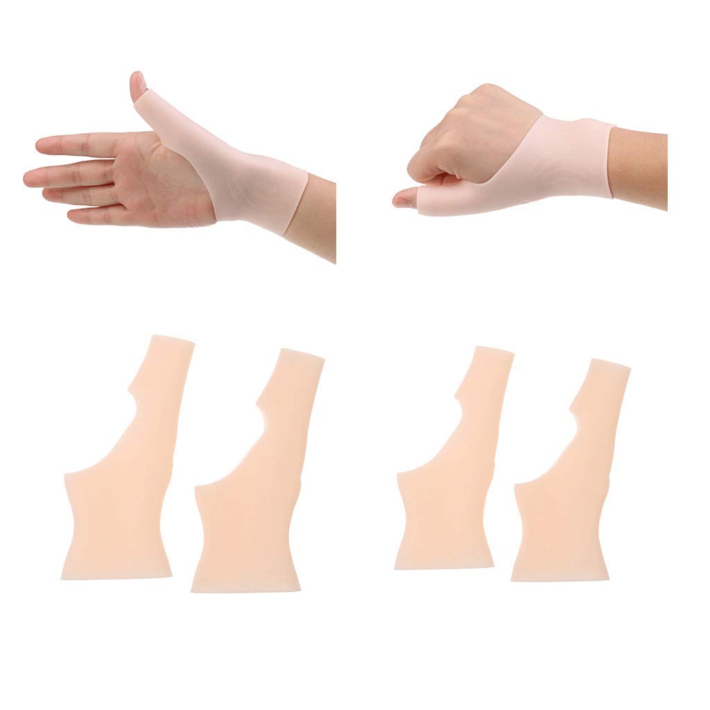 Gemegraclee 2Pair Silicone Gel Wrist Hand Thumb Support Brace ...