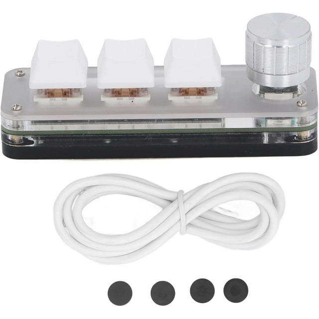 Gemegraclee 3 Key Mini Keypad, RGB Macro Gaming Keypad with USB Data ...