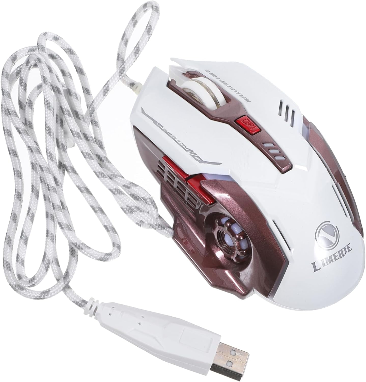 Wewean Gaming Mouse Led Mouse Wired Laptop Computer Led Glowing Corded ...
