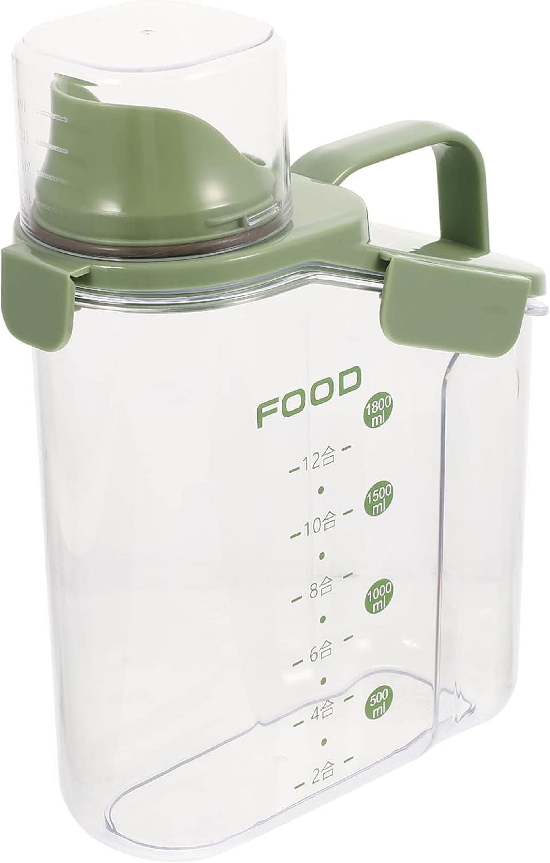 Wewean Grain Storage Box Plastic Clear Grain Snack Storage with Pouring ...