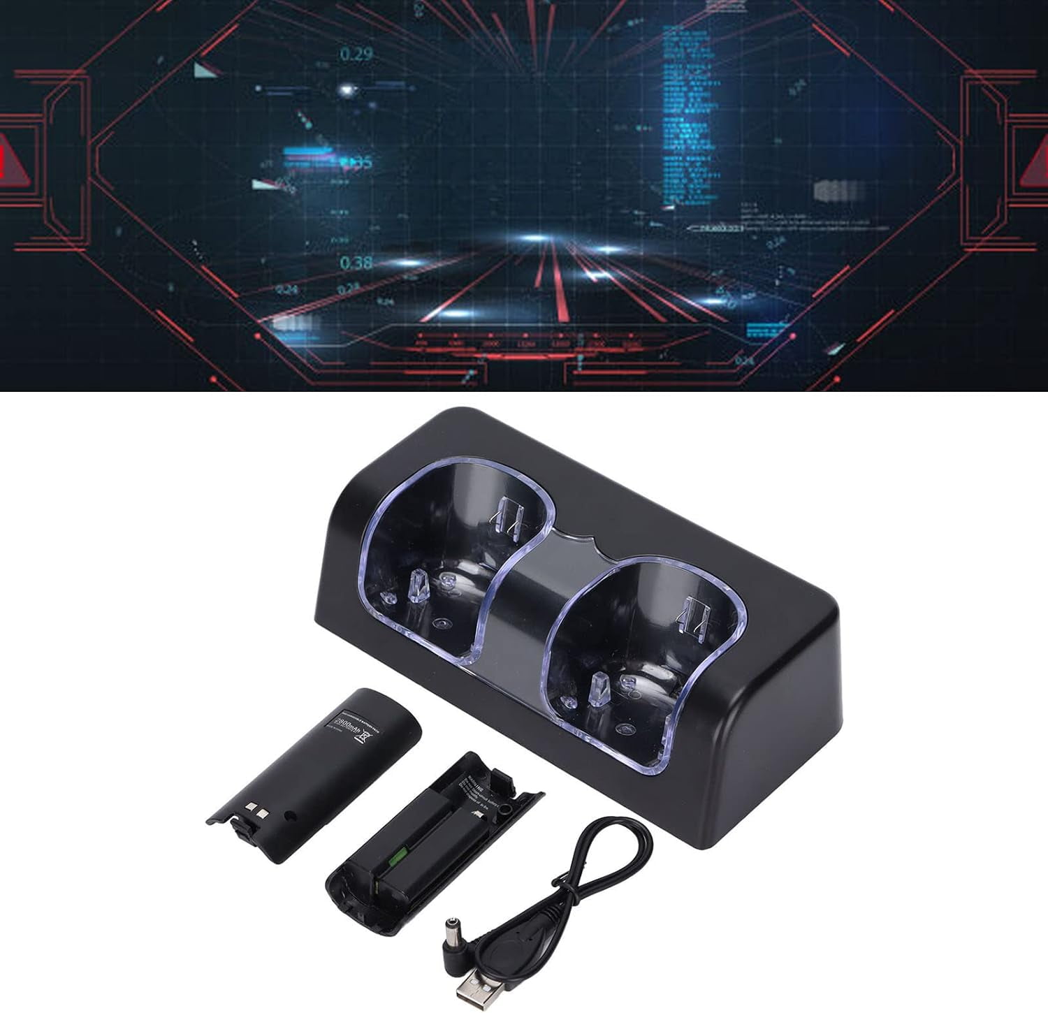 Gemegraclee Portable Dual Charging Station Dock forGame Remote Control ...