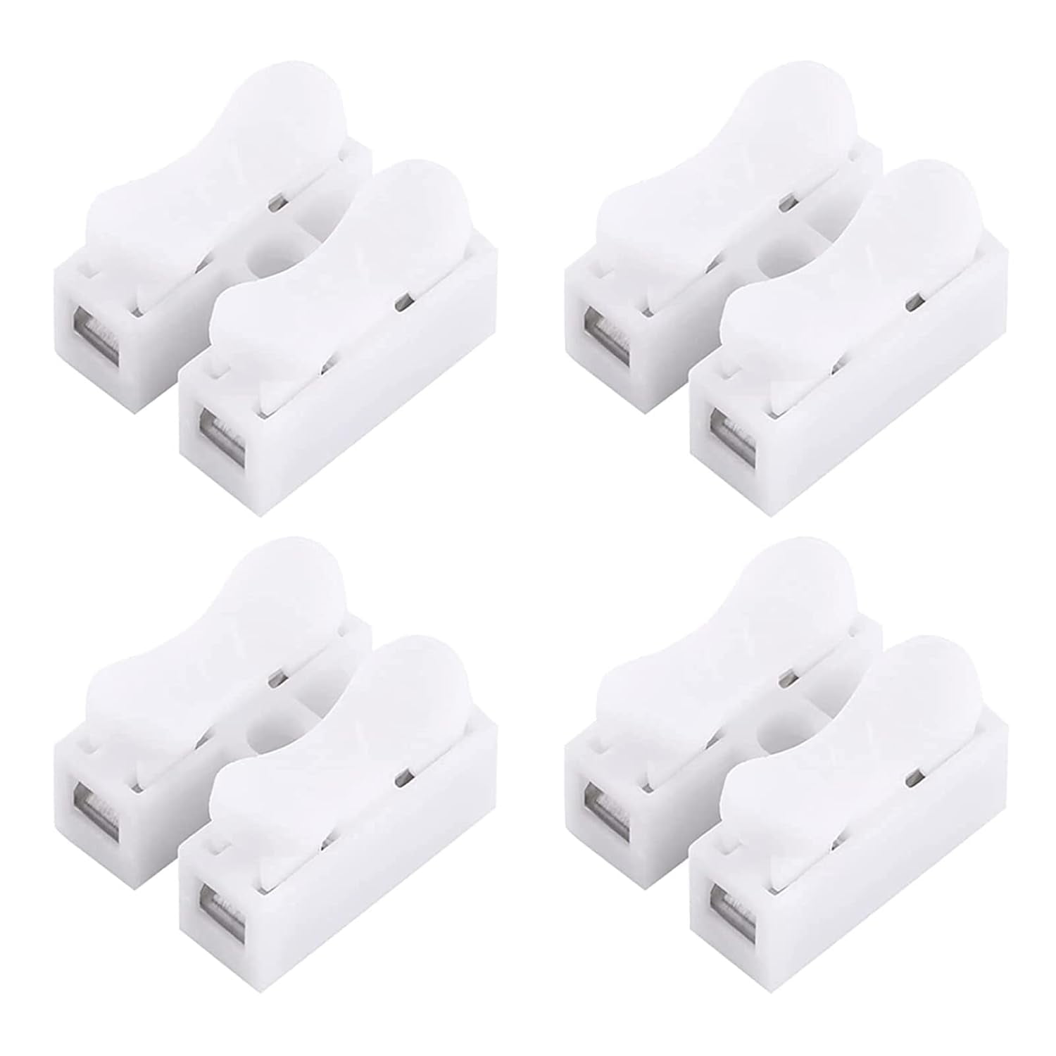 Gemegraclee Quick Terminal 2 Pin Wire Connectors 100pcs 10A 220V Push ...