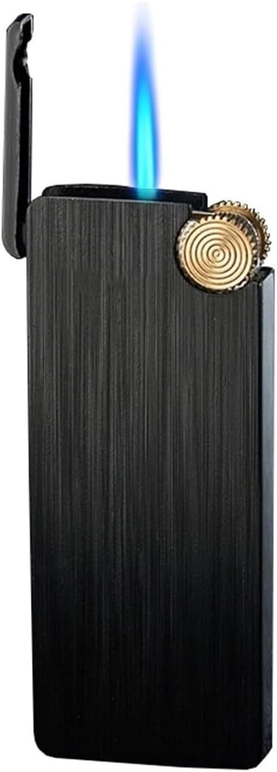 Gemegraclee Ultra-Thin Retro Portable Lighter, Wheeled Lgnition Lighter ...