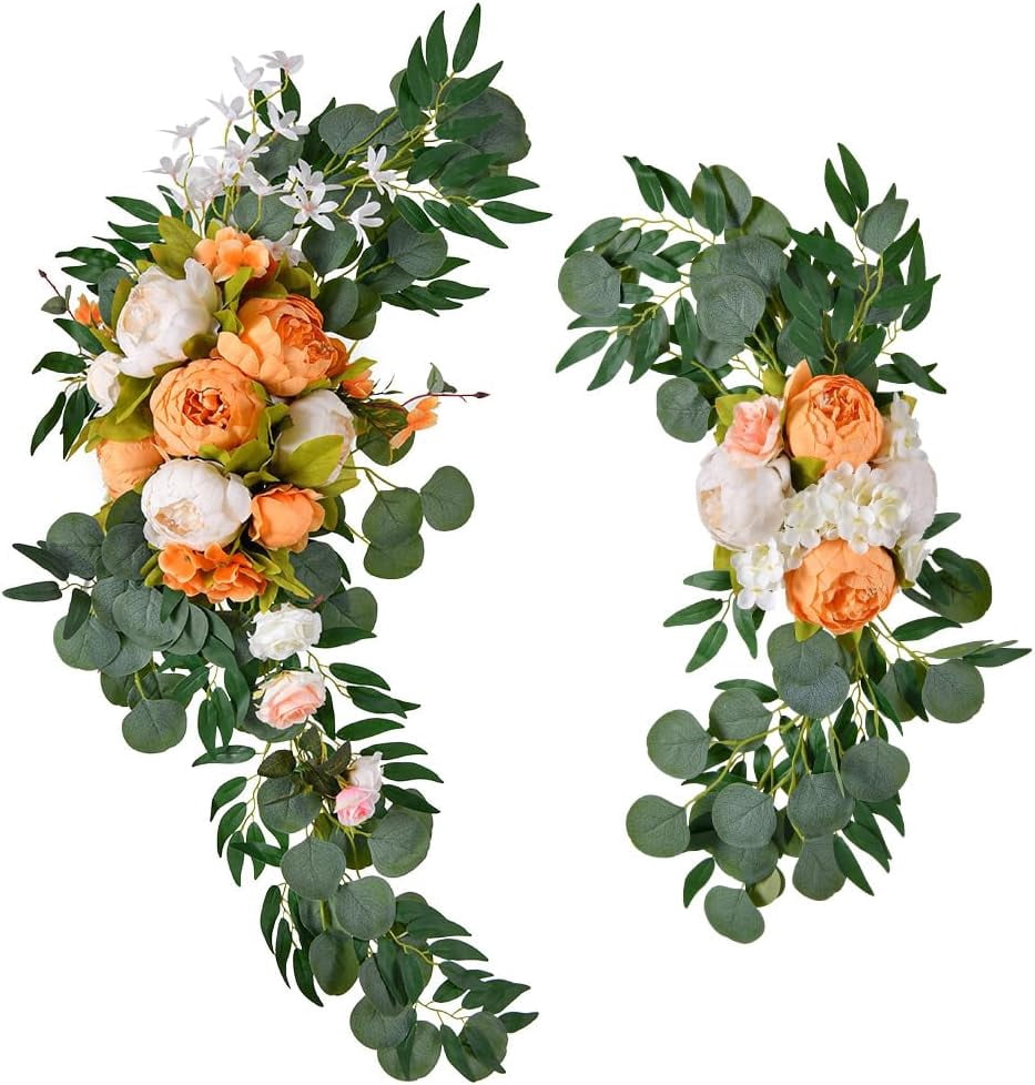 Gemegraclee Wedding Arch Flowers, Wedding Decor Welcome Sign Floral ...