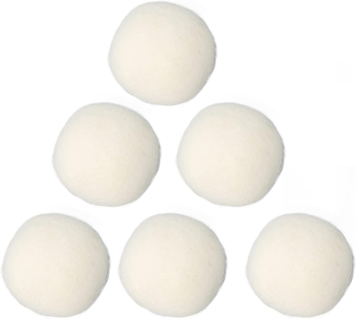 Wewean Wool Laundry Balls, Drying Ball 6 Pcs Remove Odors Reduce Static ...