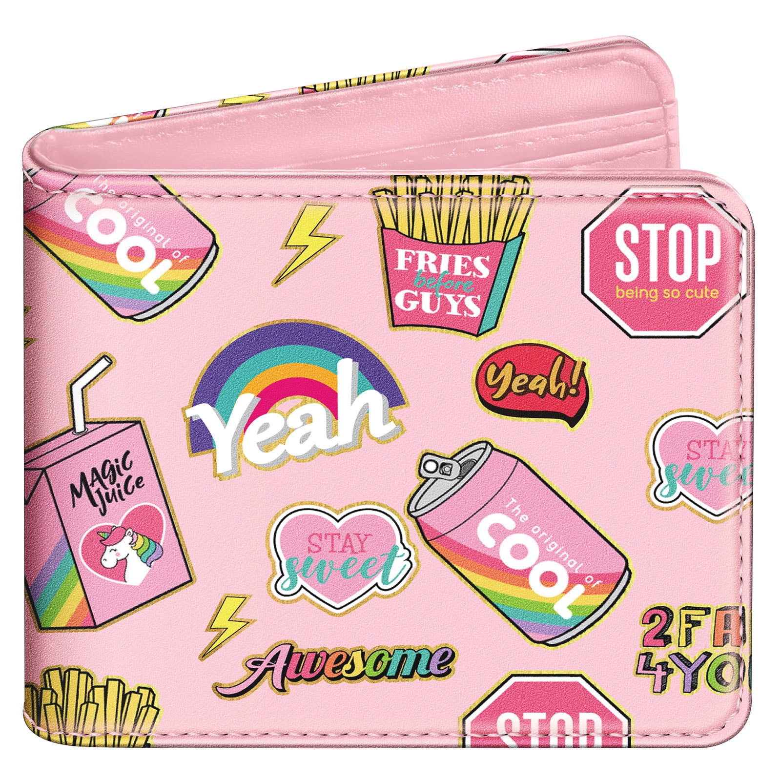 Gemfits Cute Wallet for Women Girls Leather Bifold Wallet Boys Credit ...