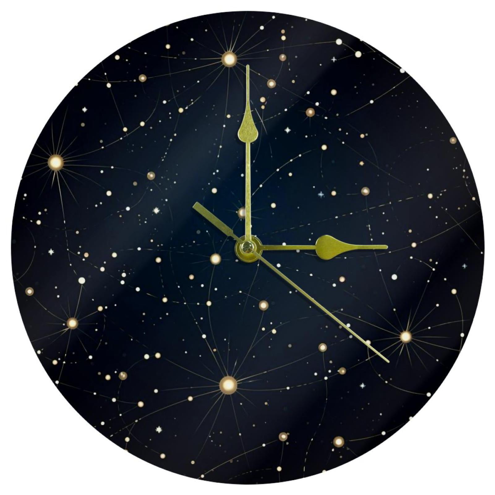 Gemini 9.8 Inch Round Acrylic Wall Clock - Silent Non Ticking Battery ...