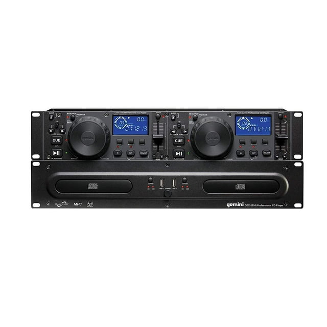 Gemini Pro DJ CDX-2250i Digital Dual Deck Rack Mount CD/MP3 Media ...