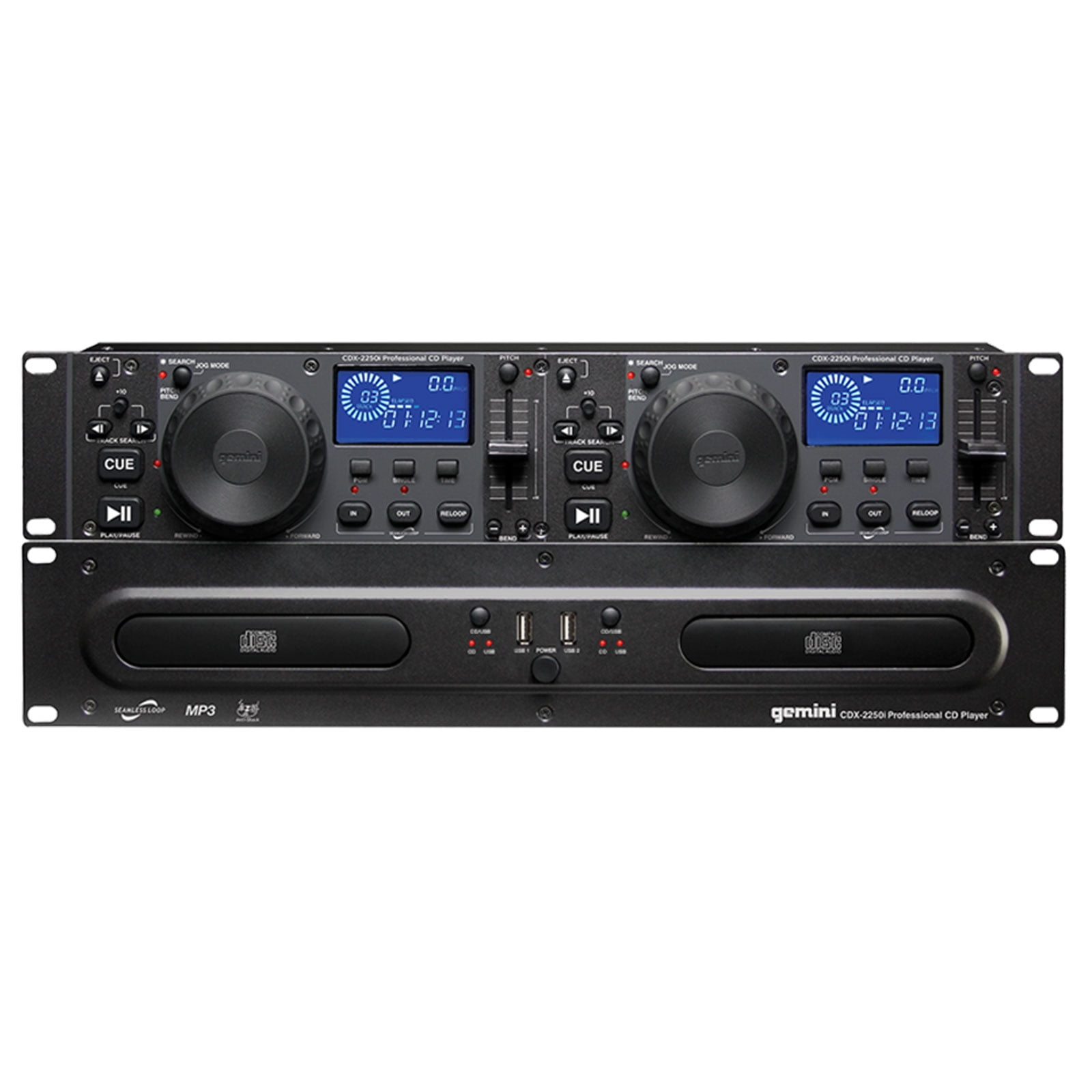 Gemini Home Multi Stereo System: CDX-2250i Rack Mount Dual CD Player ...