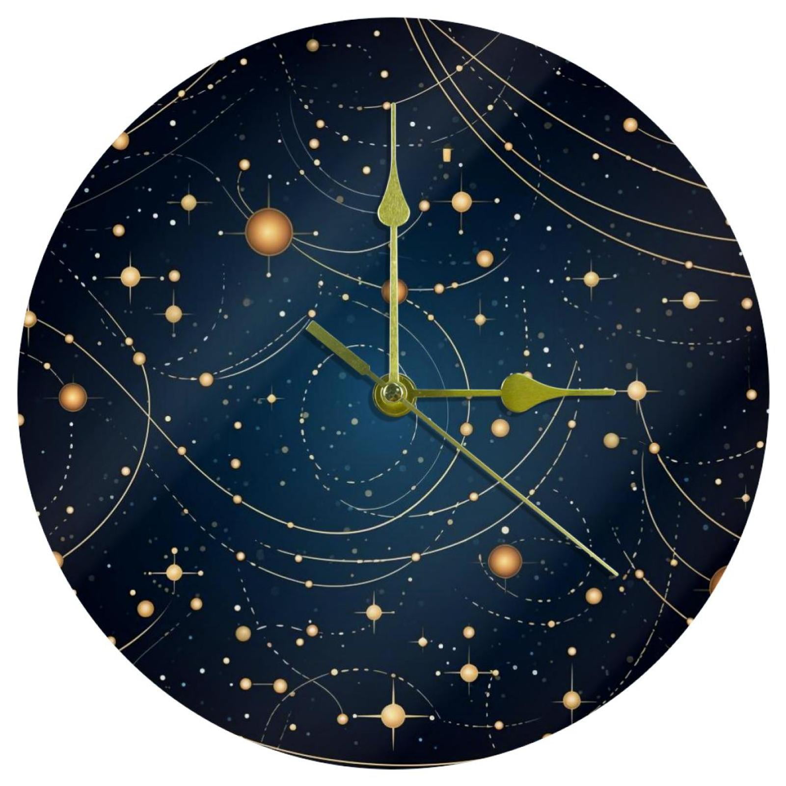 Gemini Circular Acrylic Wall Clock - Contemporary Design with Quartz ...