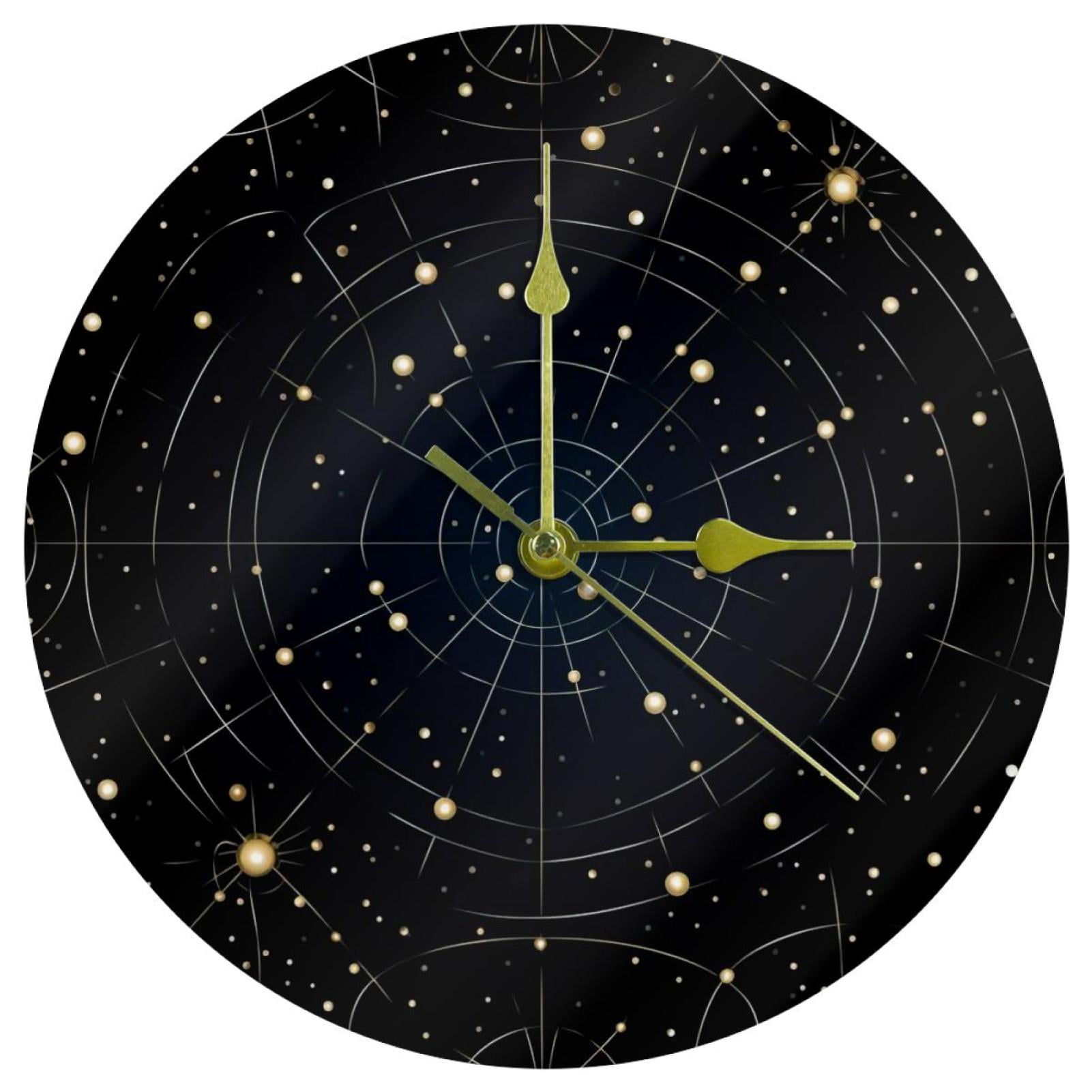 Gemini Circular Acrylic Wall Clock - Elegant Timepiece for Home Decor ...