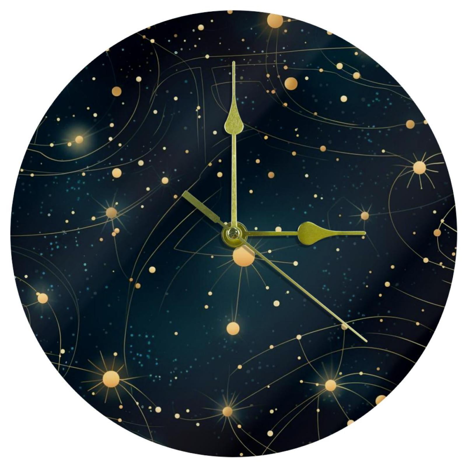 Gemini Circular Acrylic Wall Clock - Elegant Timepiece for Home with ...