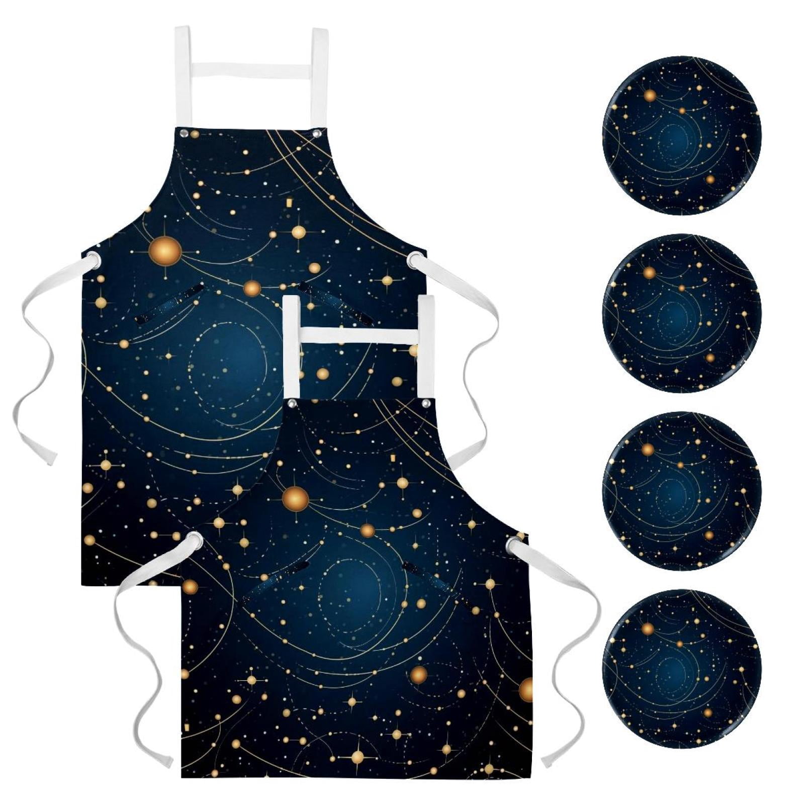 Gemini Constellation Apron Women 2 Pack Waterproof with Pockets and ...