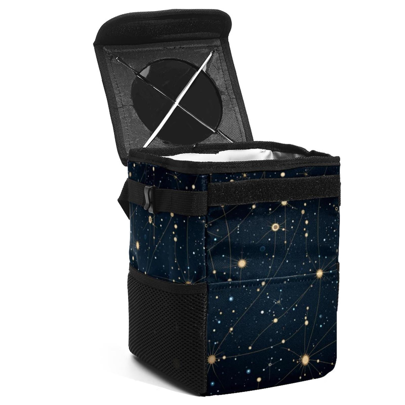 Gemini Constellation Foldable Car Trash Can with Lid, Leak-proof ...