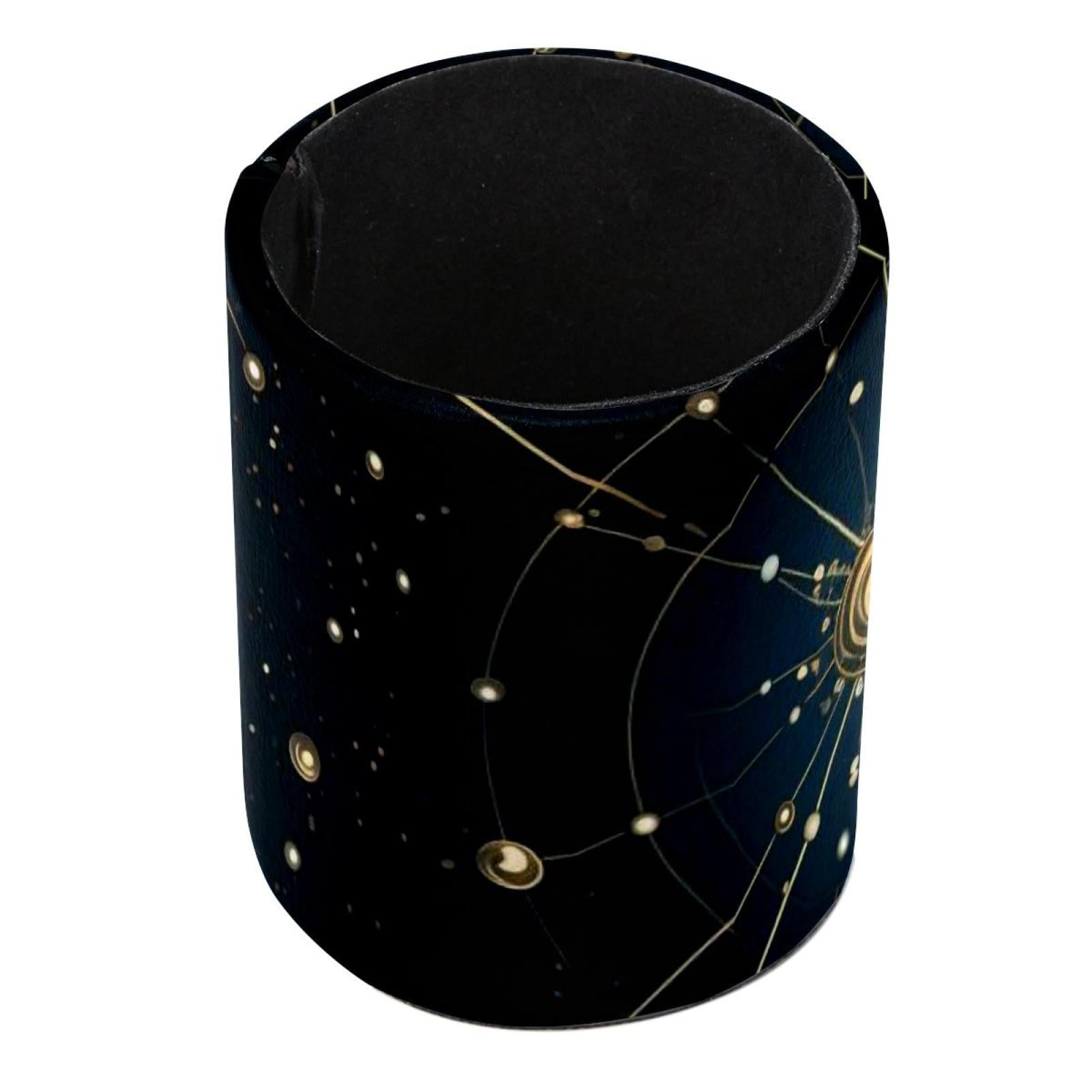 Gemini Constellation PVC Leather Cylinder Pencil Organizer Holder ...
