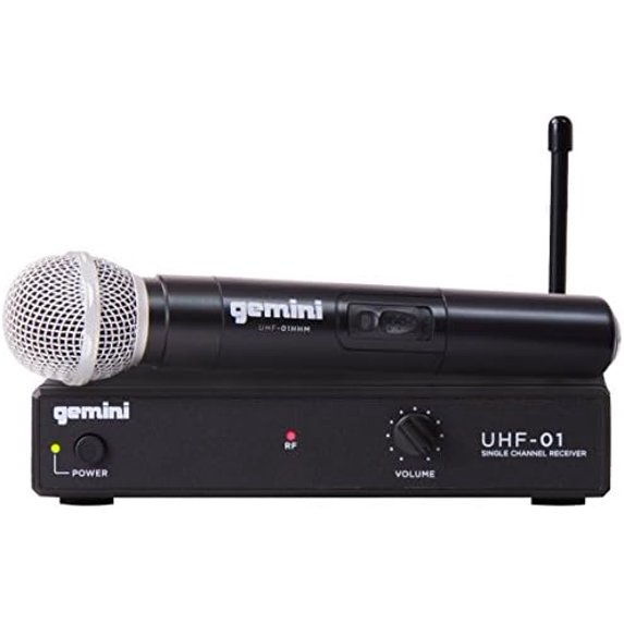 Gemini DJ UHF-01M F1 Wireless Microphone System,Black$$Music - Walmart.com
