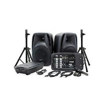 Pyle Professional DJ System Package: 8 Inch Bluetooth PA Loud Speaker ...