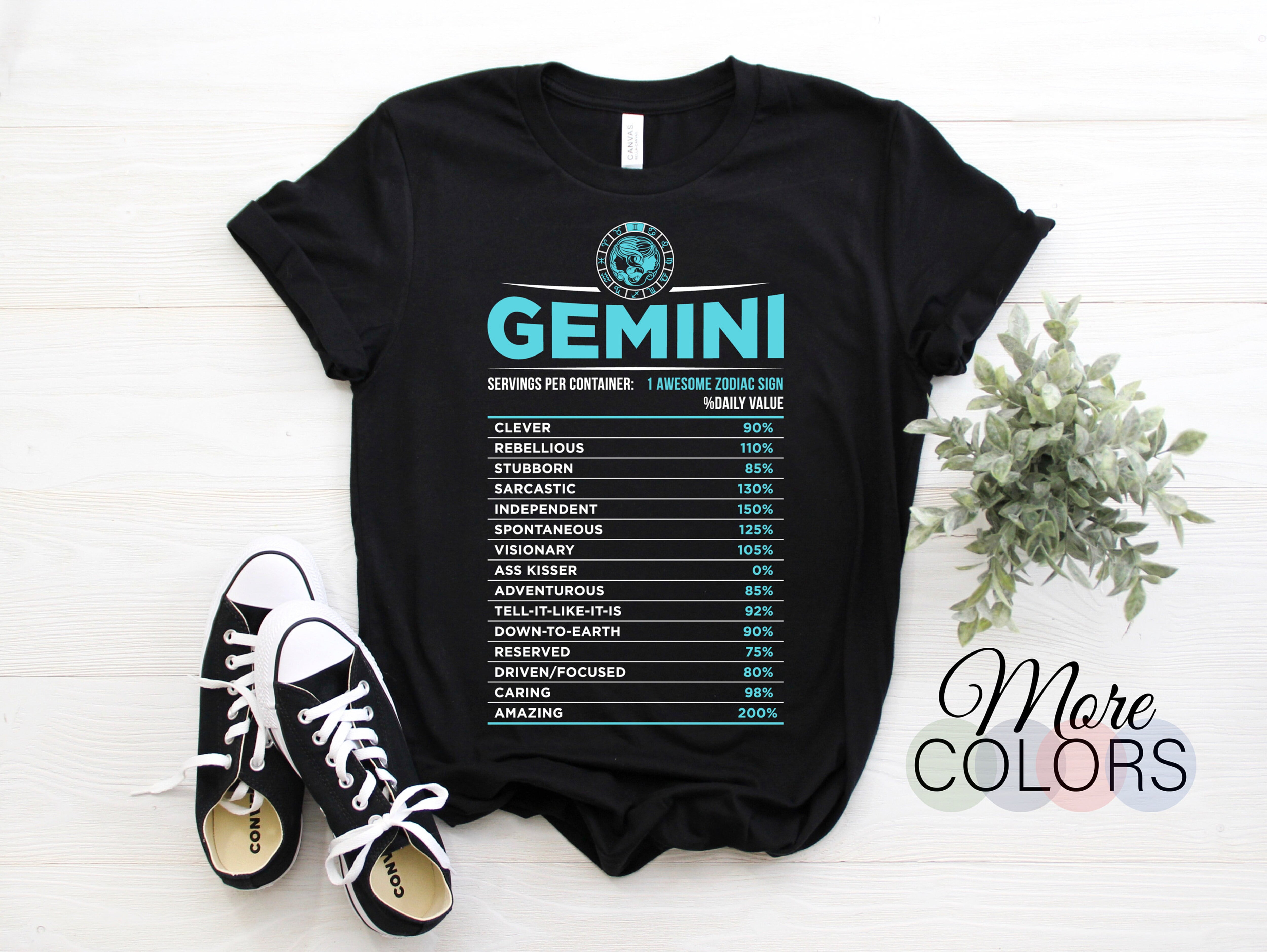 Gemini Facts Traits Horoscope Zodiac Astrological Sign Funny T-Shirt, Born On May 21 - June 21 ...