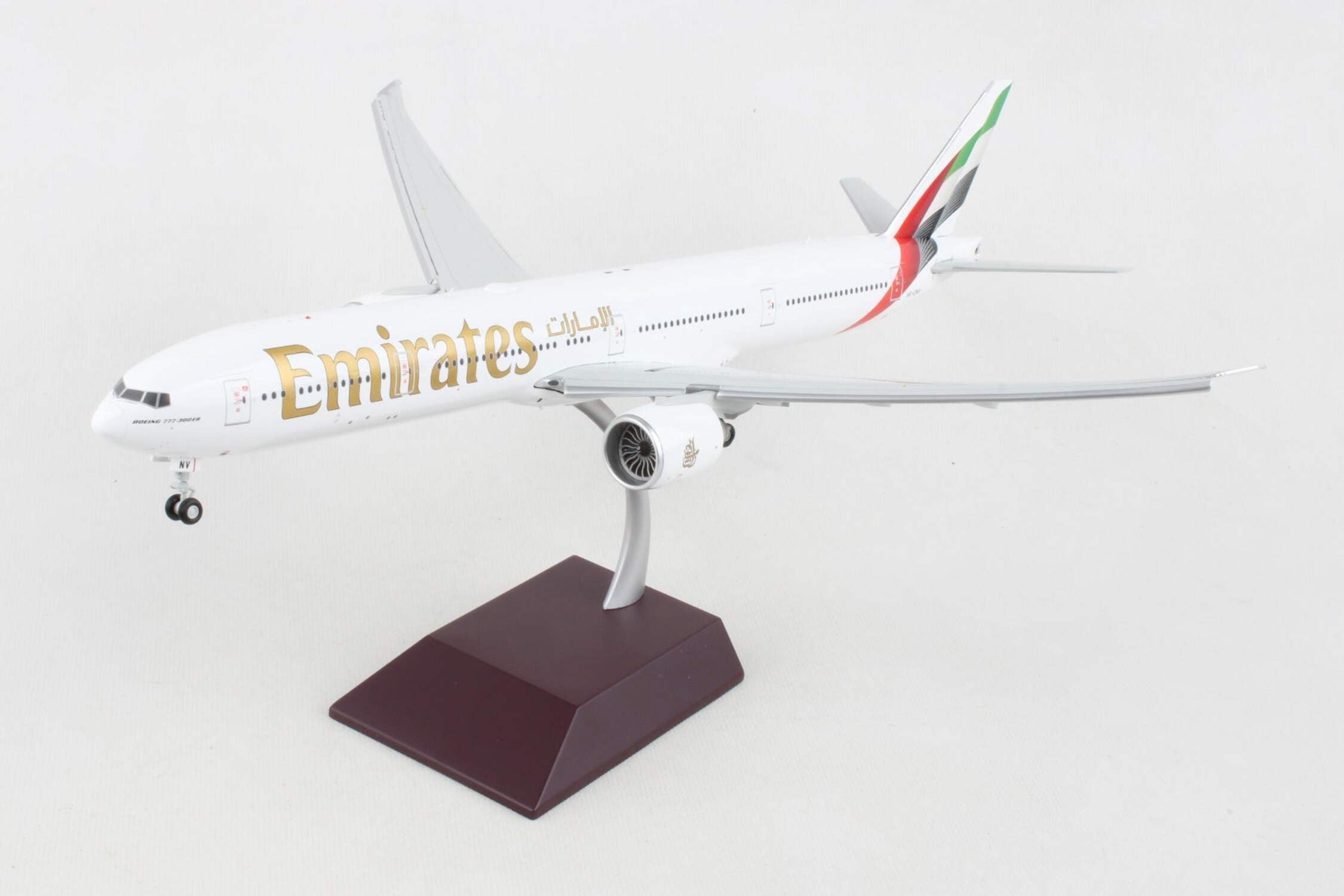 Boeing 777-300ER Commercial Aircraft with Flaps Down "Emirates Airlines ...