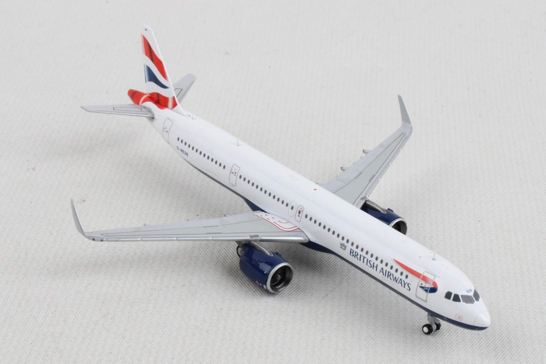Airbus A321neo Commercial Aircraft "British Airways" White with Tail ...