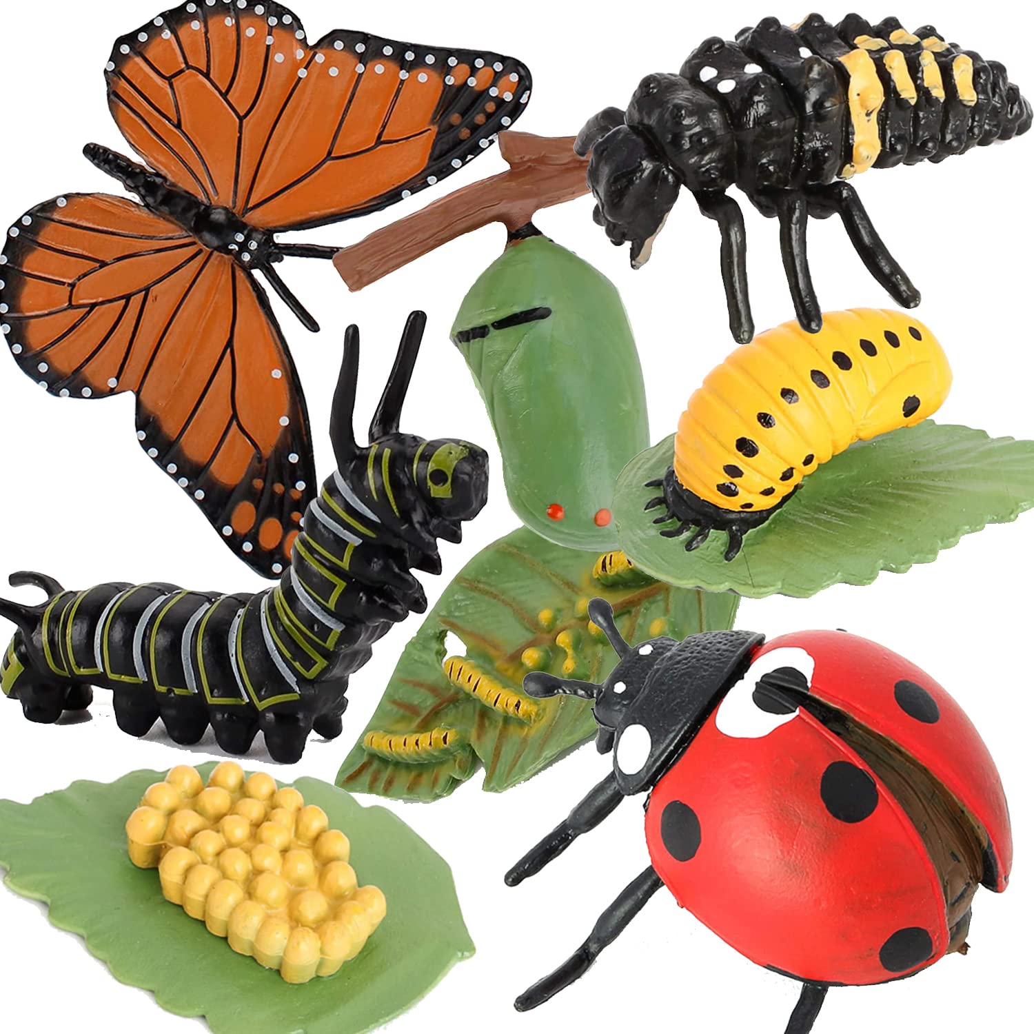 Gemini&Genius Insects Animals Figurine Toys, Butterfly BSL1 and Ladybug ...