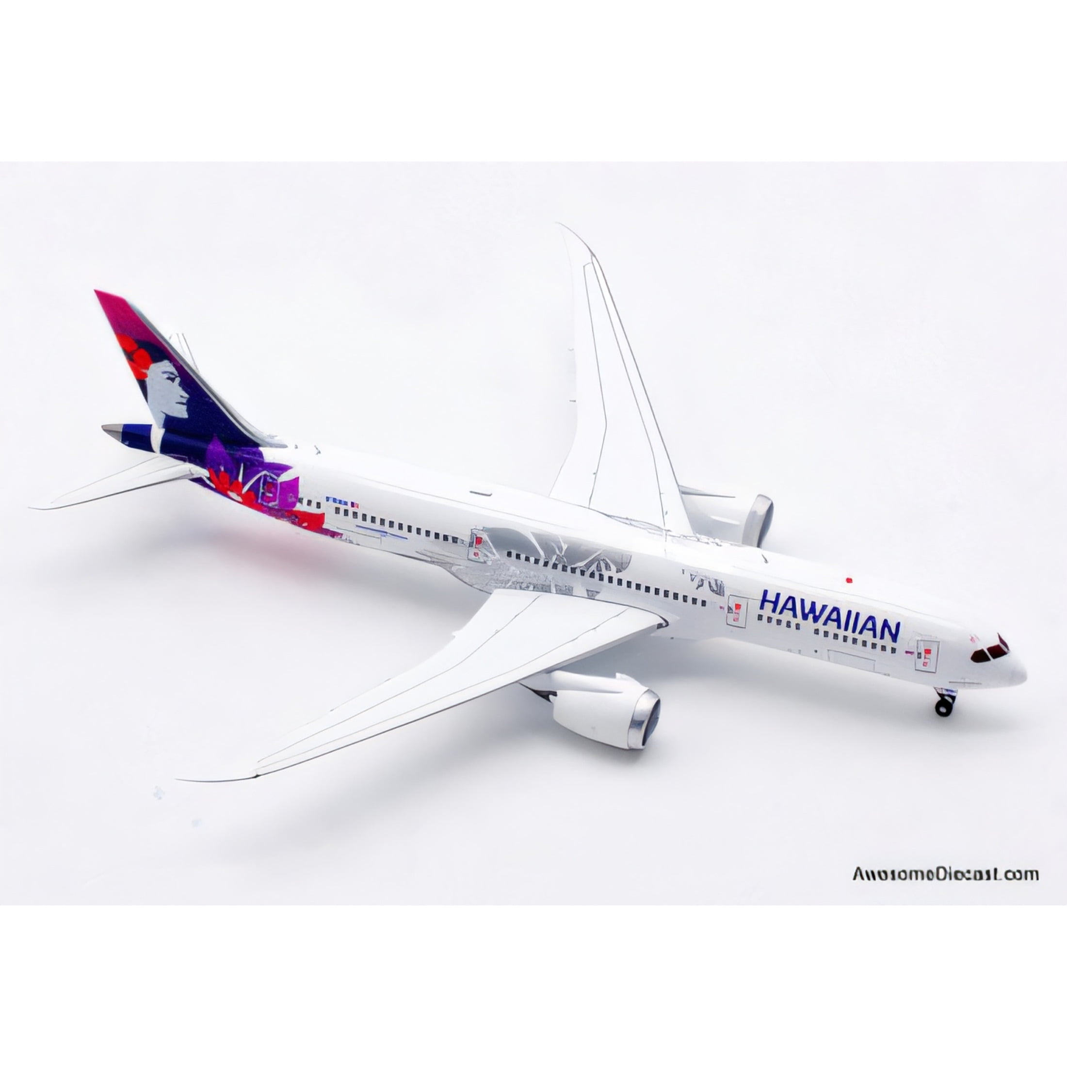 Gemini Jets 1:400 Boeing 787-9 Dreamliner (Flaps Down) Hawaiian ...