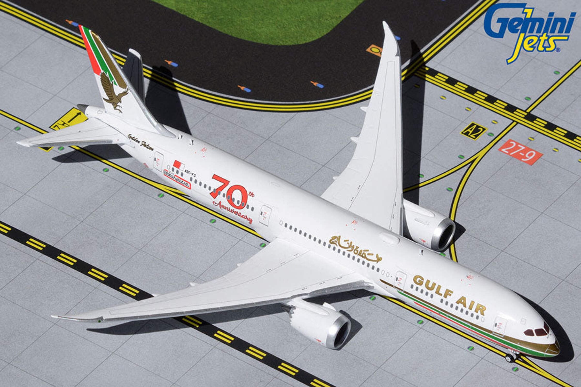 Gemini Jets GJ1909 Gulf Air Boeing 787-9 Scale 1-400 Airplane Model ...