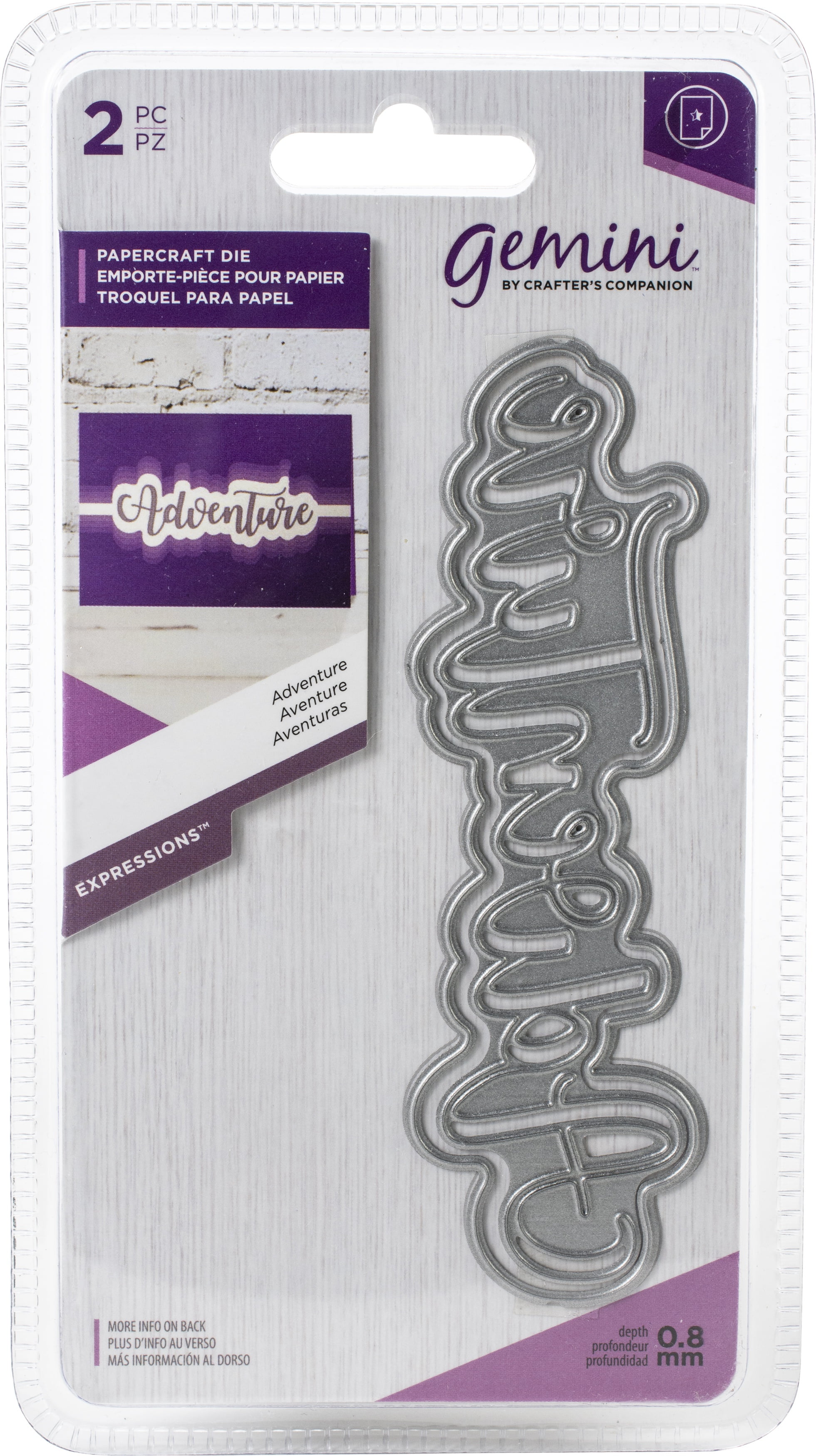 Gemini Papercraft Die-Adventure 1.4"X4.5" - Walmart.com
