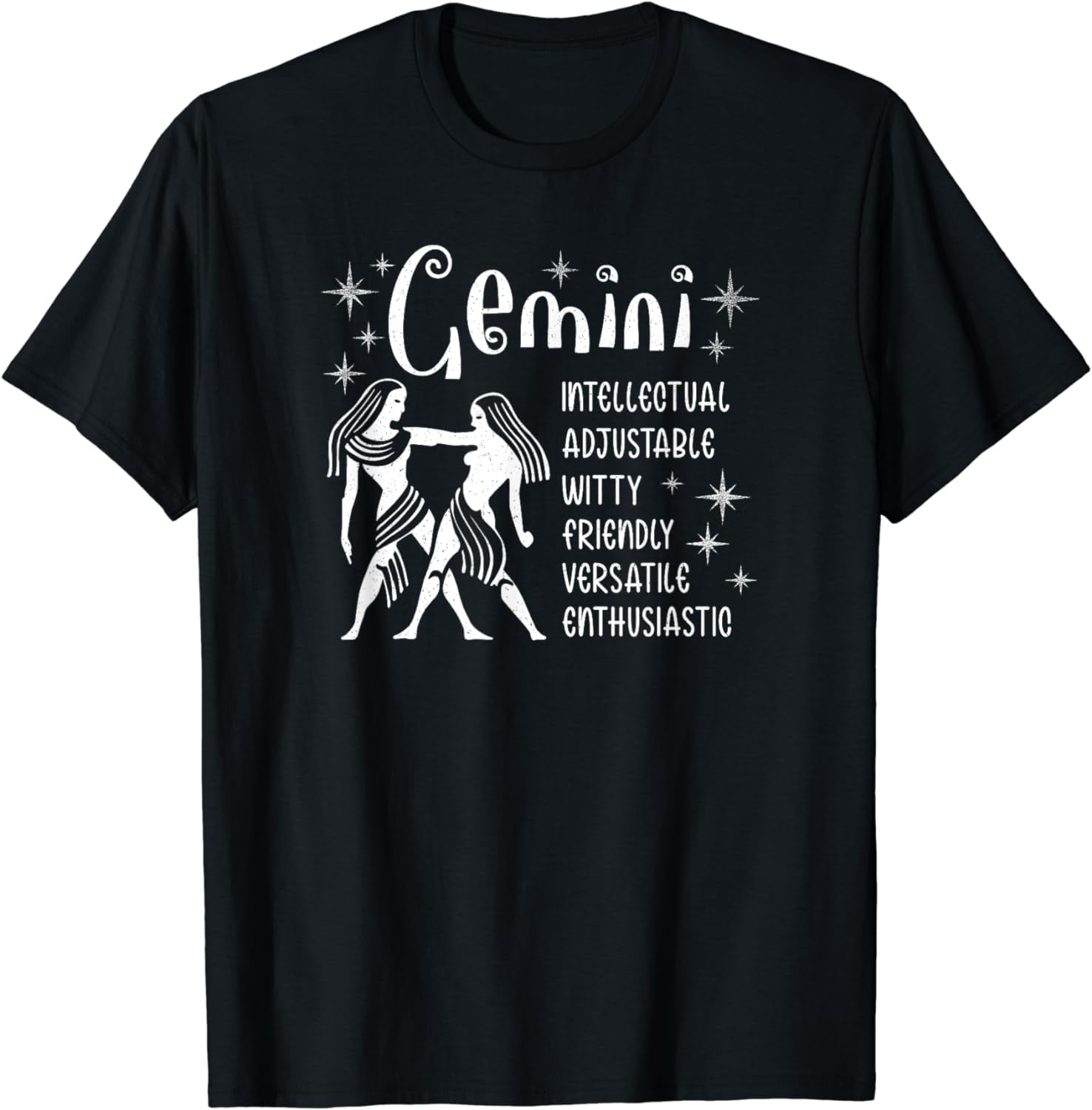 Gemini Personality Traits Cute Zodiac Astrology T-Shirt - Walmart.com