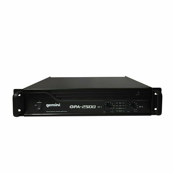 Gemini Pro GPA-2500 2000W 2 Channel Power DJ Amplifier 2U Rack Mount ...